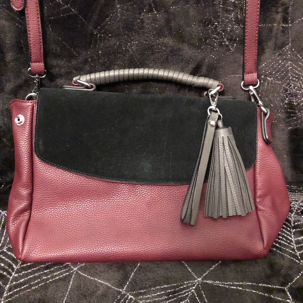 New Madison West Burgundy Shoulder Purse - Gem